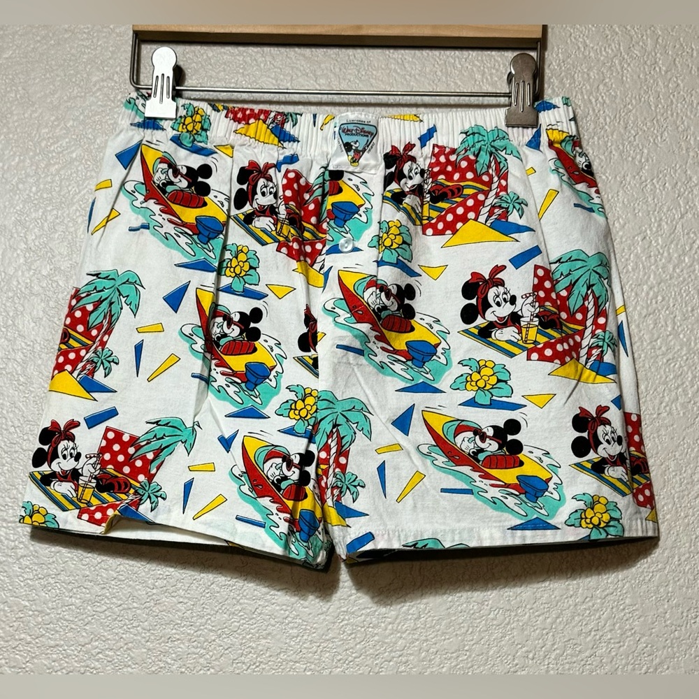 Vintage Walt Disney Boxer Shorts Mickey Minnie Palm T… - Gem
